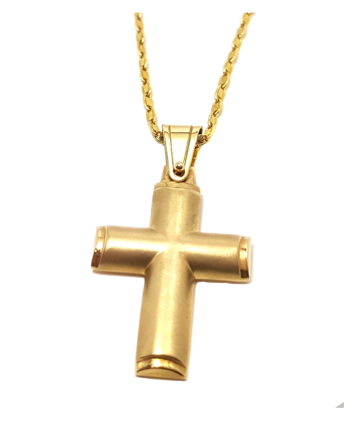 Cross Baptism gold K14
